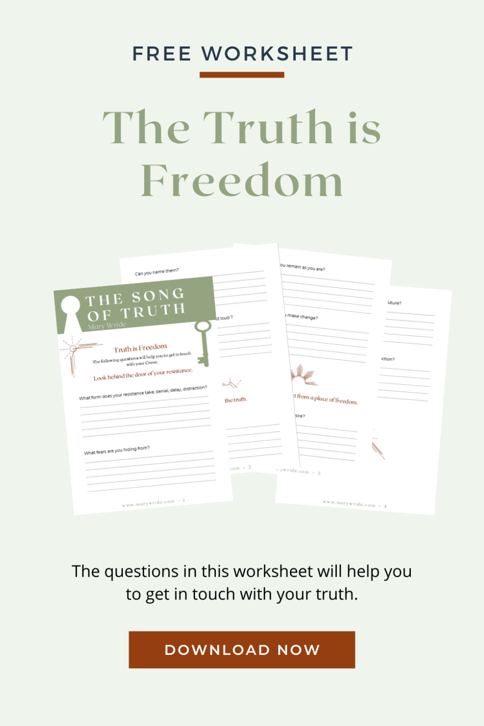 The Truth is Freedom Worksheet - My Artistic Journey
